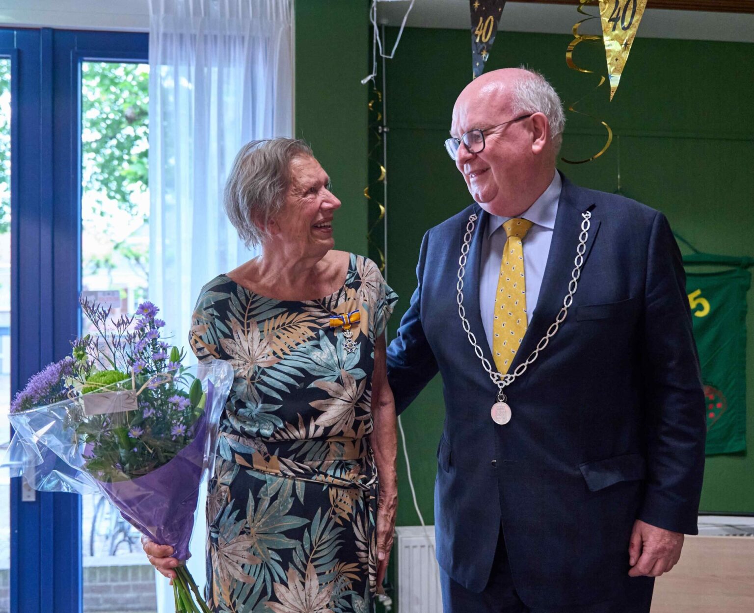 Jump '85 40 jaar jong; lintje voor Marja Engelen - B.C. Jump '85